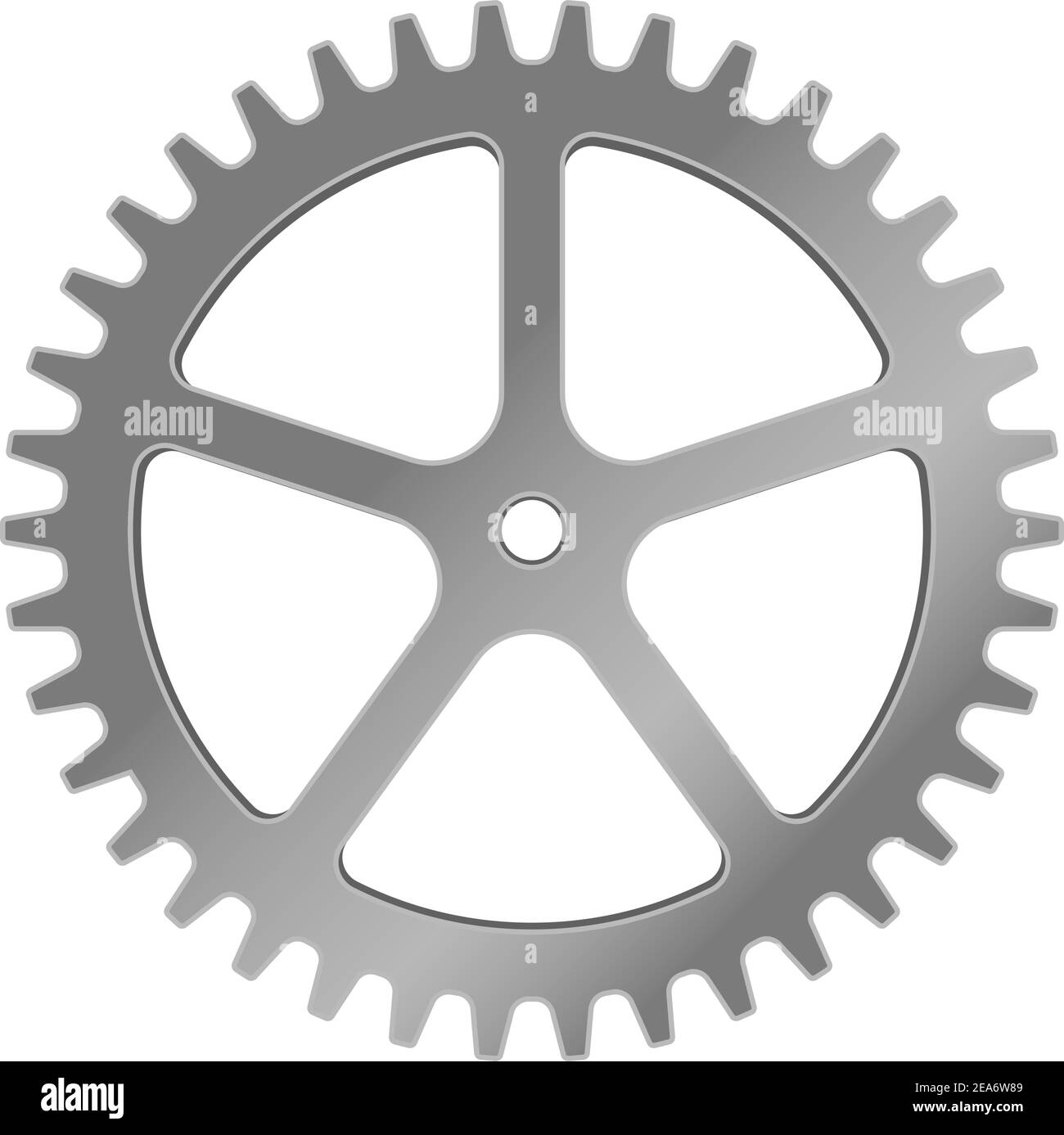 Realistic machine gear, cogwheel vector illustration ( silver Stock ...