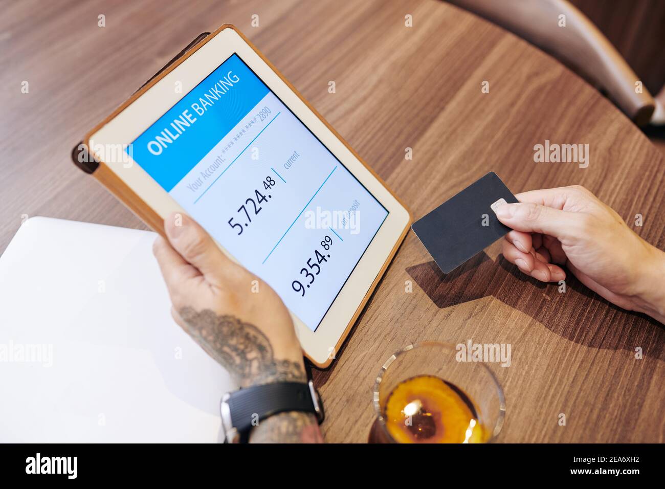 Businessman transferring money internet hi-res stock photography and ...