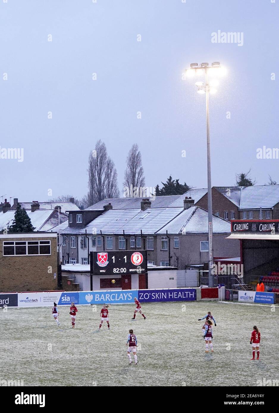 A general view of play during the FA Women's Super League match at ...