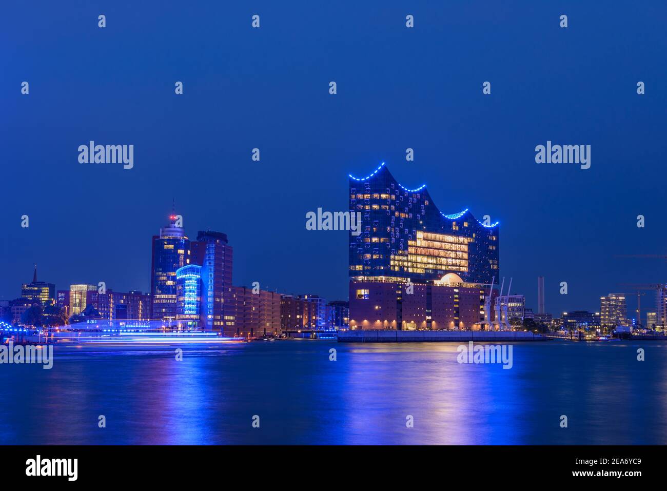Hamburg, Germany - September 06, 2019: Blue Port Art Project from ...