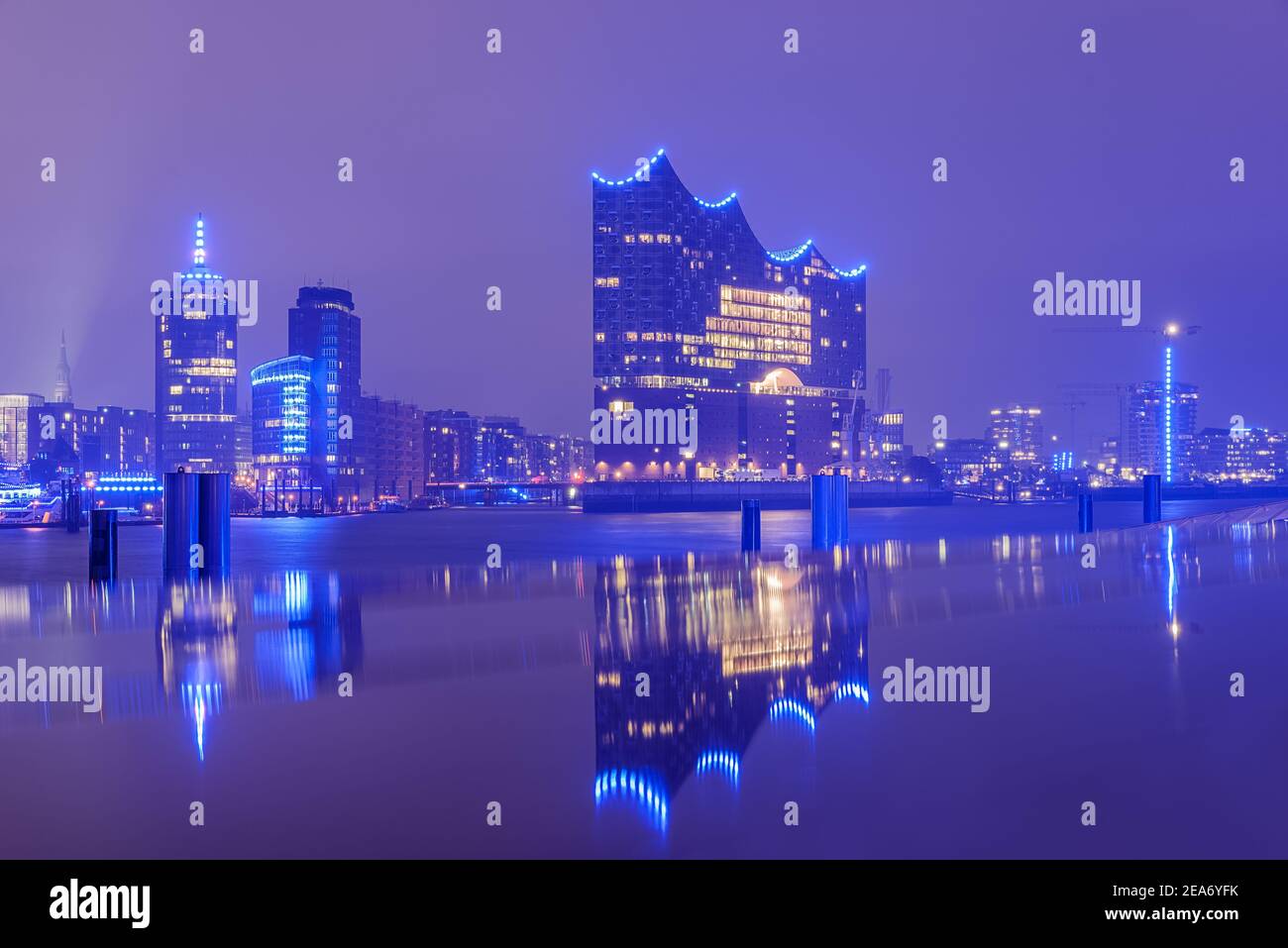 Hamburg, Germany - September 11, 2019: Blue Port Art Project from ...