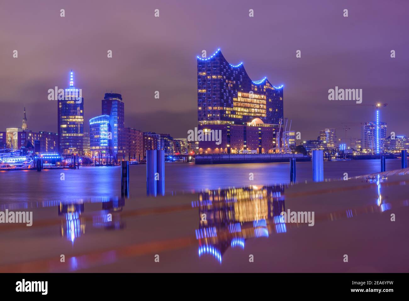Hamburg, Germany - September 11, 2019: Blue Port Art Project from ...