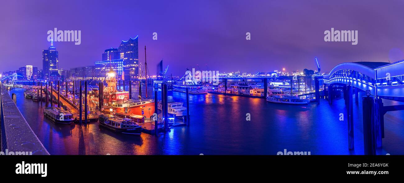 Hamburg, Germany - September 11, 2019: Blue Port Art Project from ...