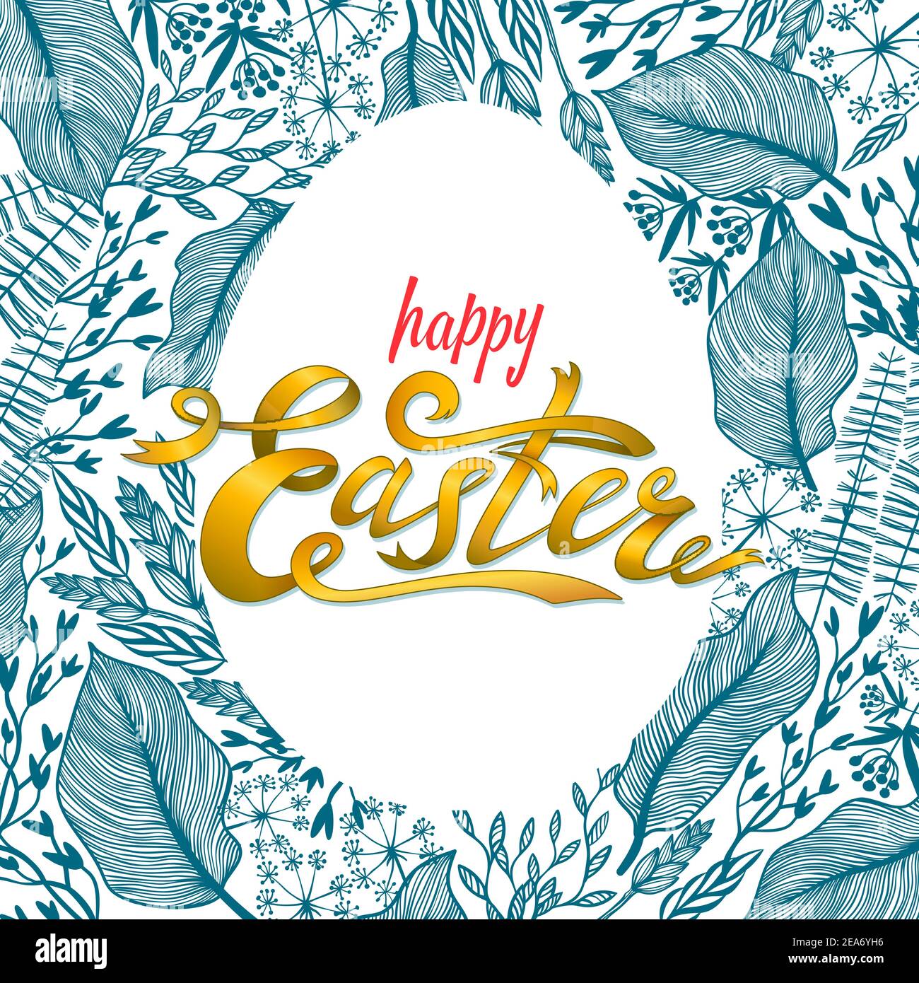 Teal easter egg Stock Vector Images - Alamy