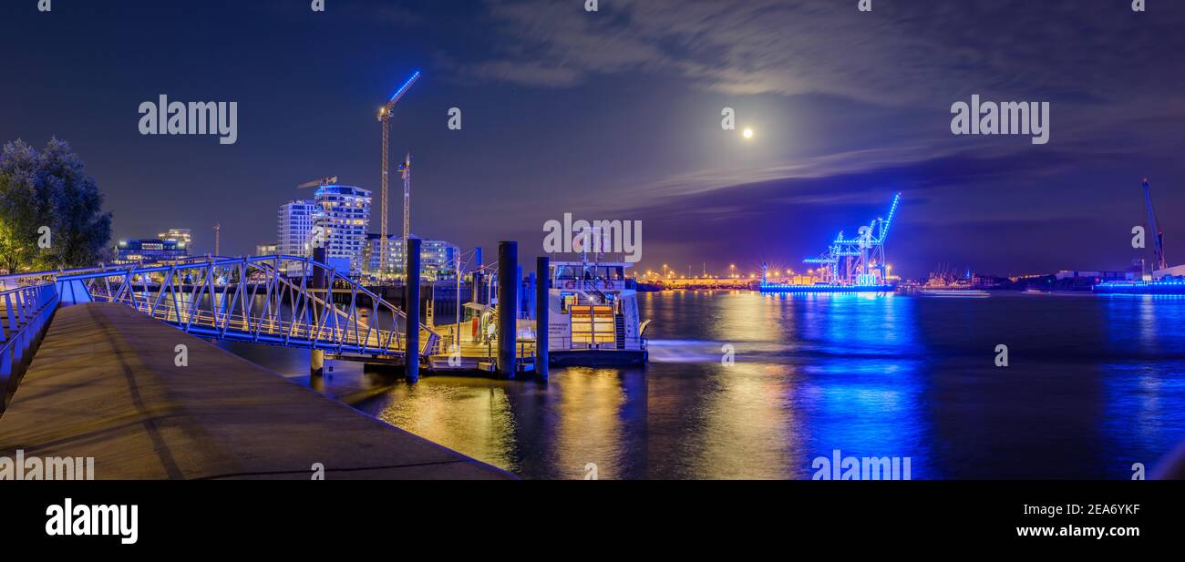 Hamburg, Germany - September 12, 2019: Blue Port Art Project from ...