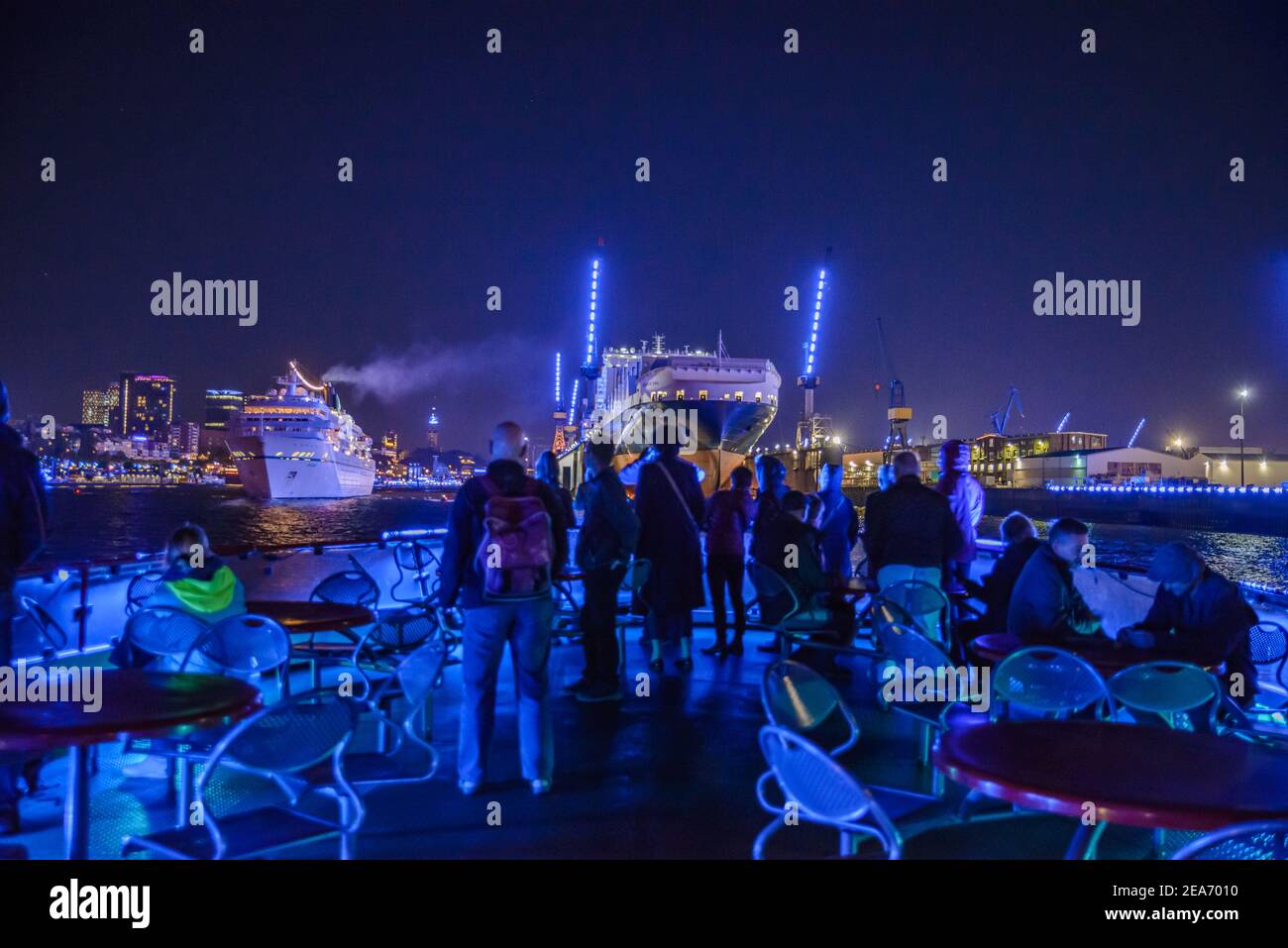 Hamburg, Germany - September 13, 2019: Blue Port Art Project from ...