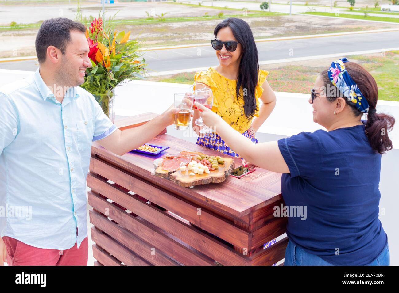 Group woman laughing drinks hi-res stock photography and images - Alamy