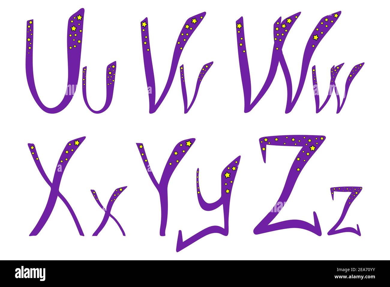 Magician alphabet for halloween - U V W X Y Z Stock Vector Image & Art ...