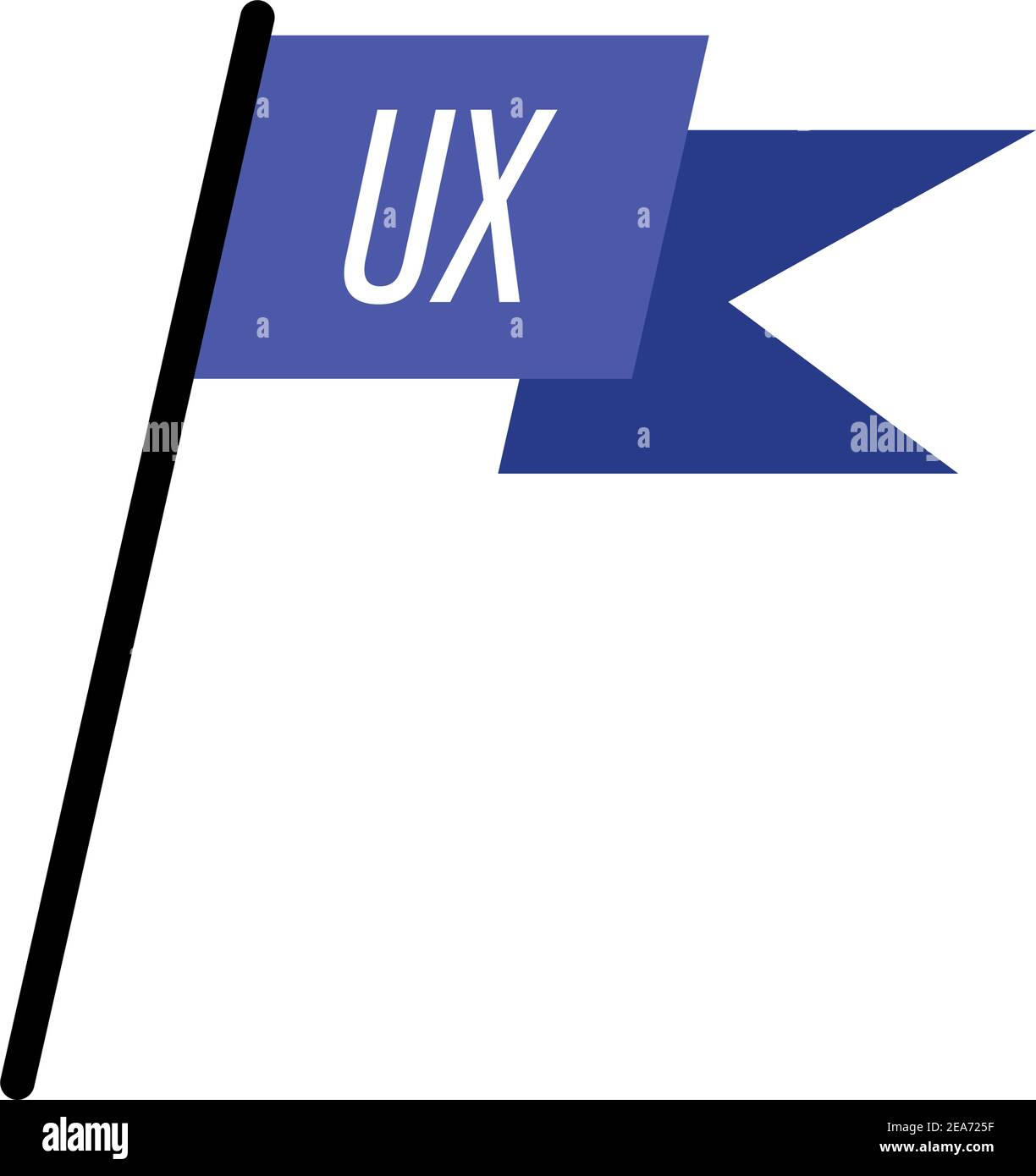 success flag with ux letters vector illustration design Stock Vector ...