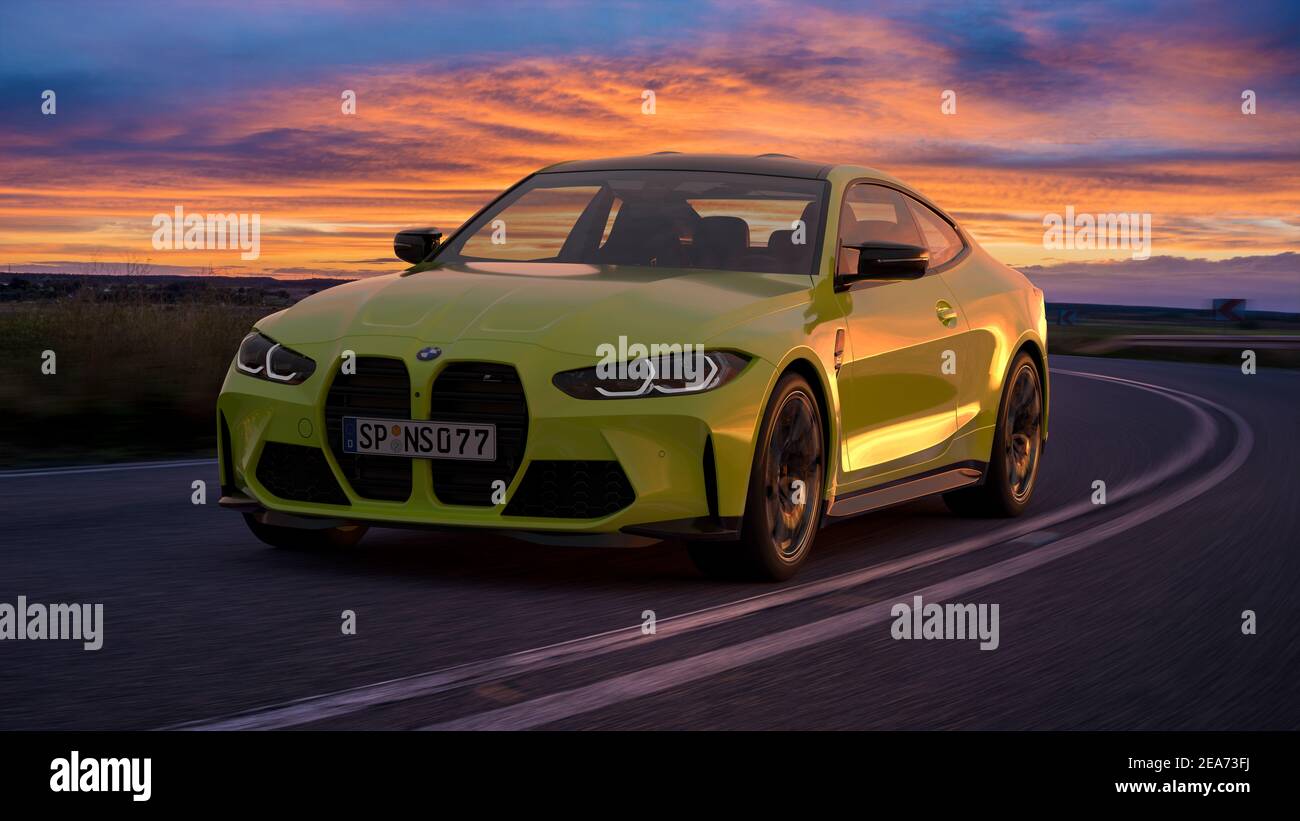 The new BMW M4 Competition sports car Stock Photo - Alamy