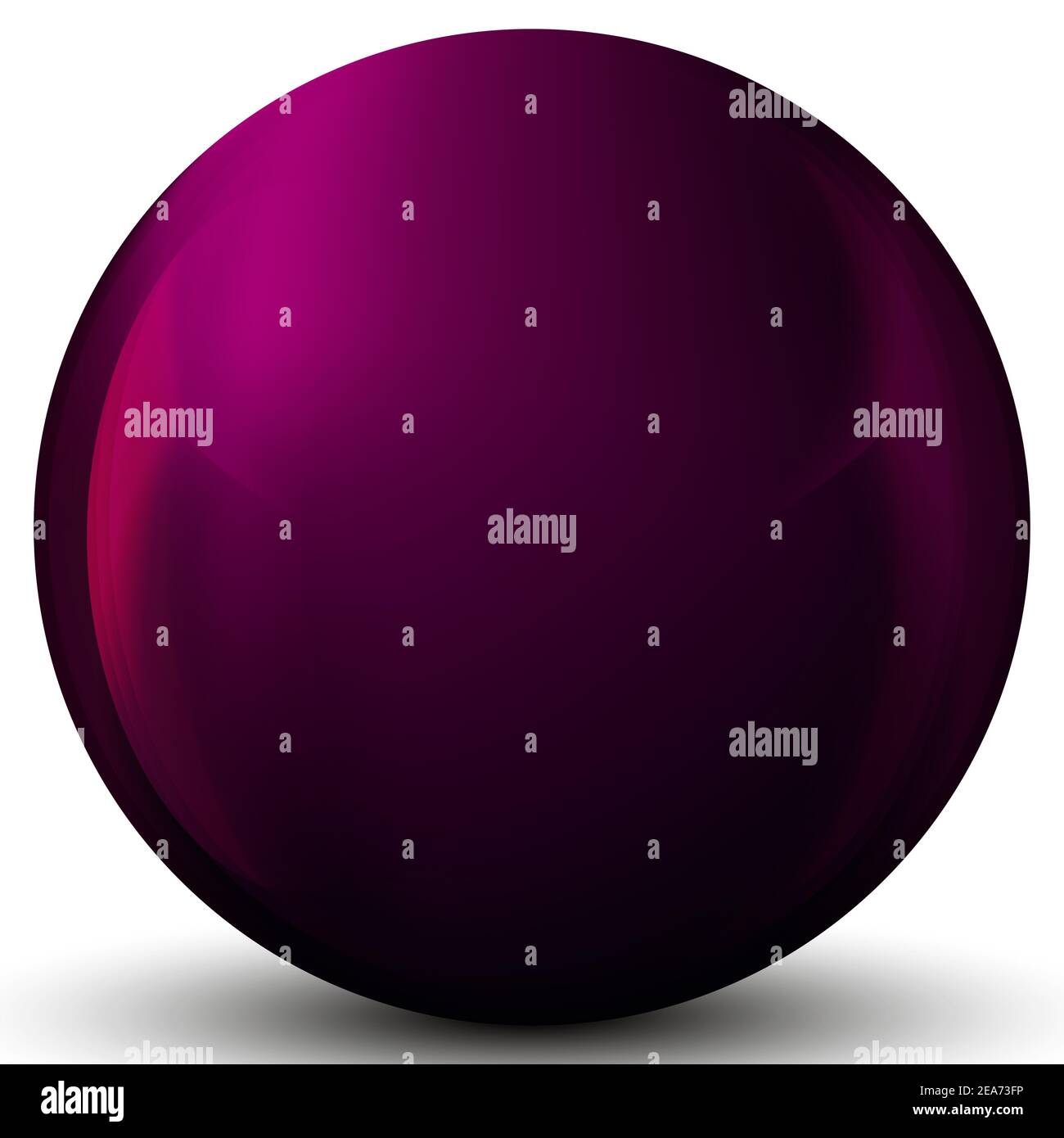 Glass purple ball or precious pearl. Glossy realistic ball, 3D abstract ...