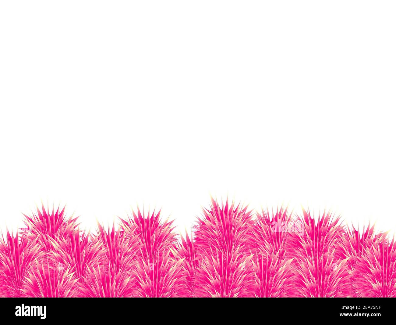 Illustration of pink grass isolated on a white background with space ...