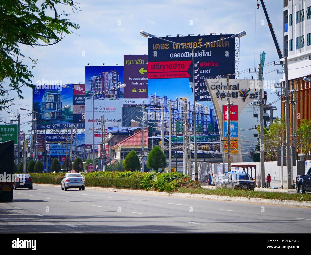 Road signs highway motorway , Chiang Mai, Thailand Stock Photo - Alamy