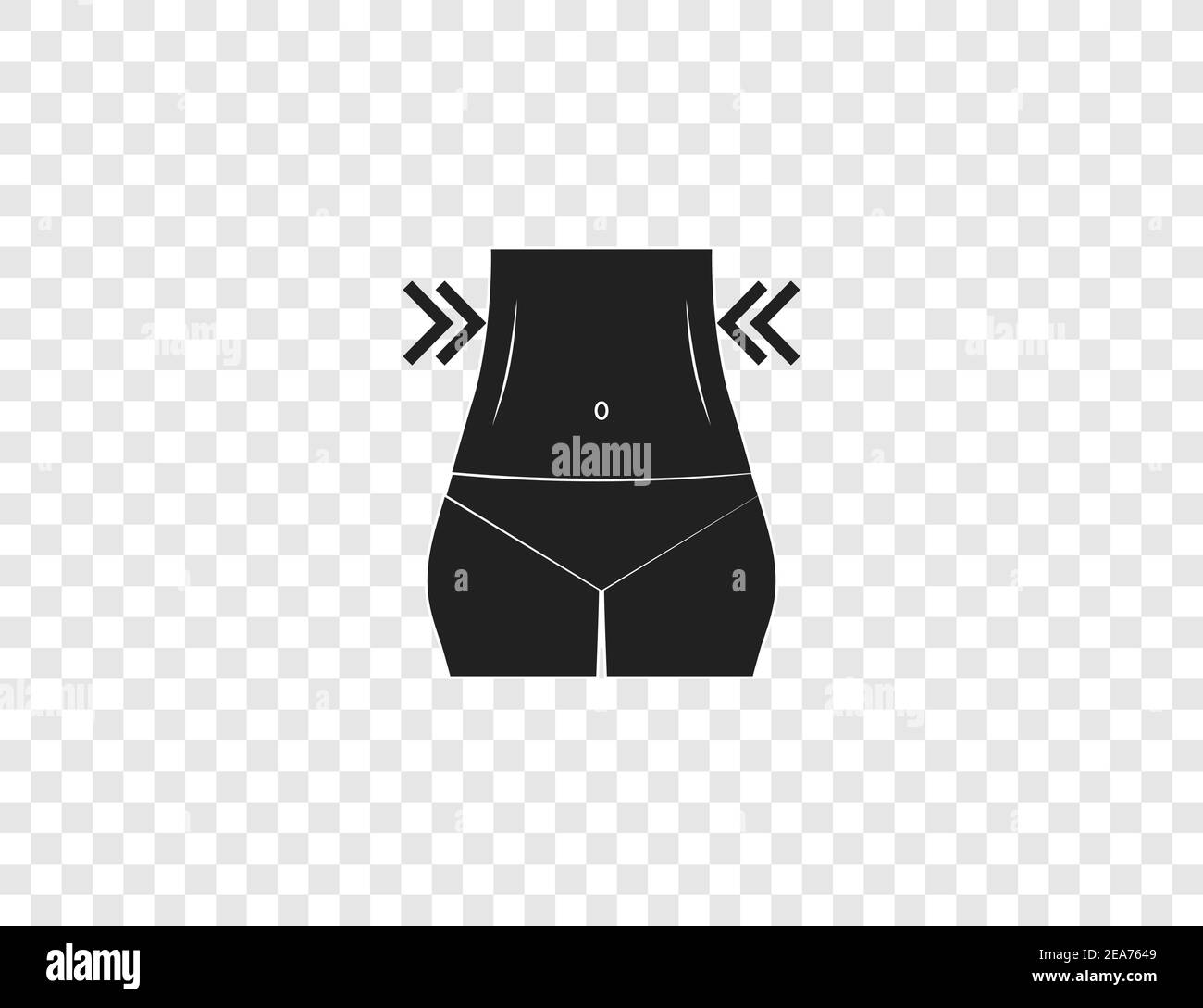 Vector illustration. Waist weight loss icon Stock Vector Image & Art ...