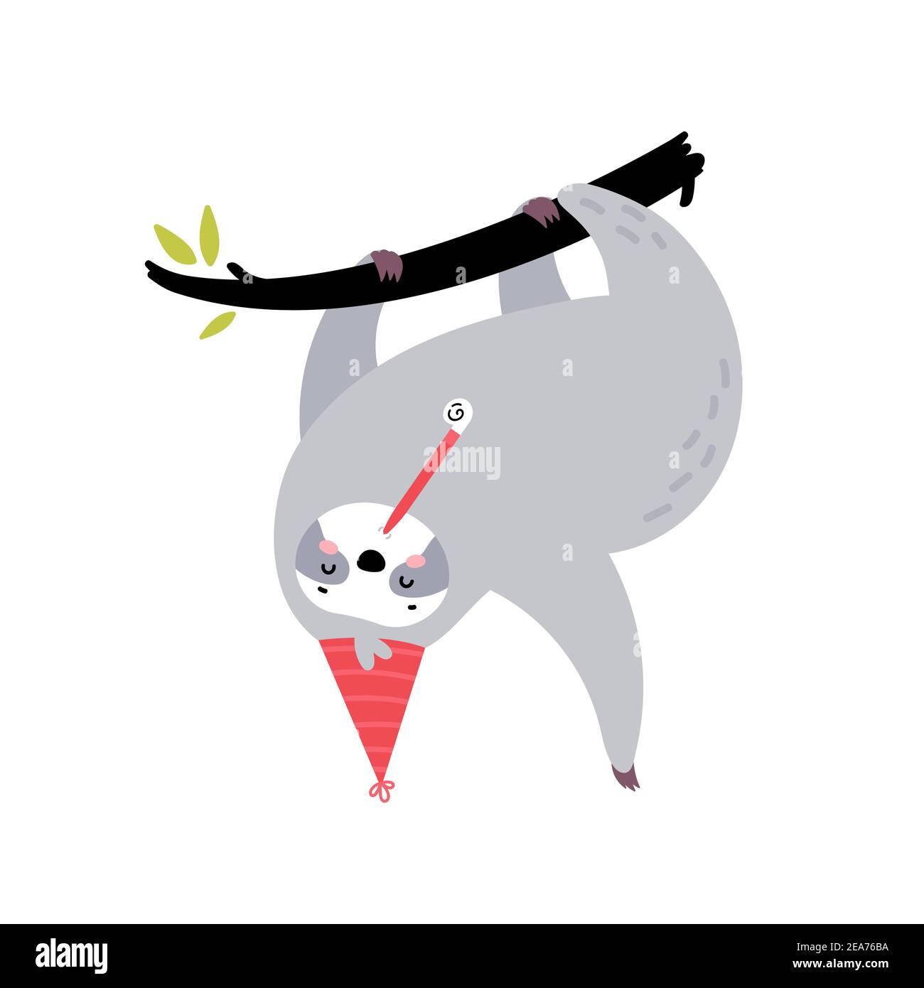 Sloth on tree branch Cut Out Stock Images & Pictures - Alamy