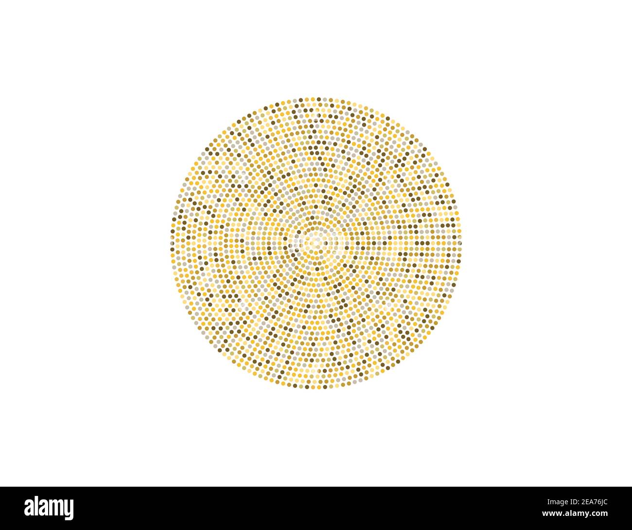 Vector illustration. Golden circle dots colored Stock Vector Image ...