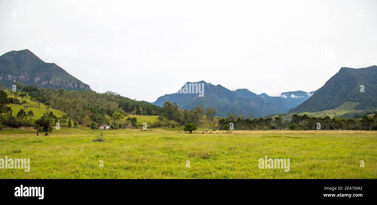 Beautiful shot of the green field and the rural landscapes in southern ...