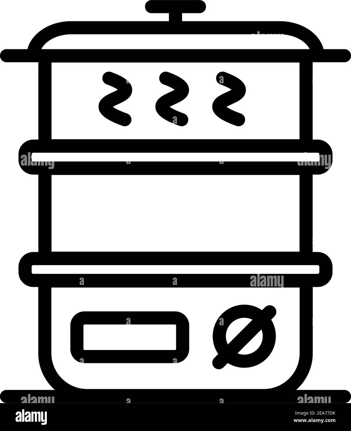 Steamer outline icon. Vector steamer icons on white background Stock ...