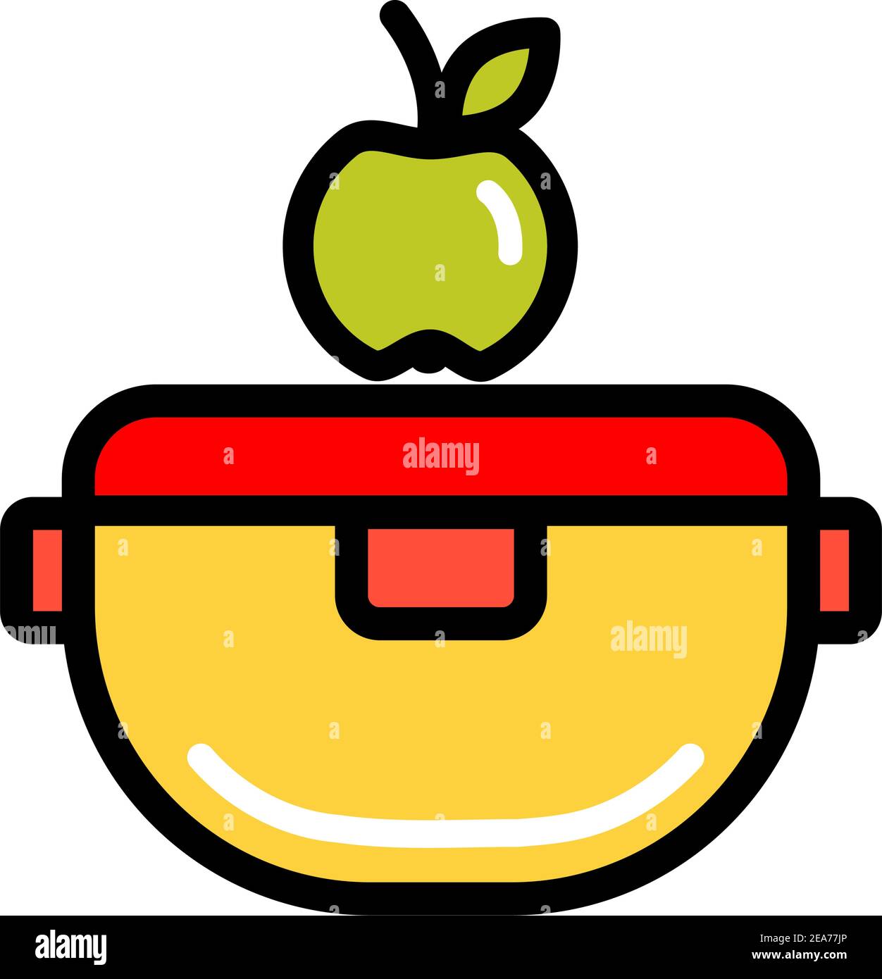 Lunchbox color simple icon. Illustration of lunchbox icon vector for ...