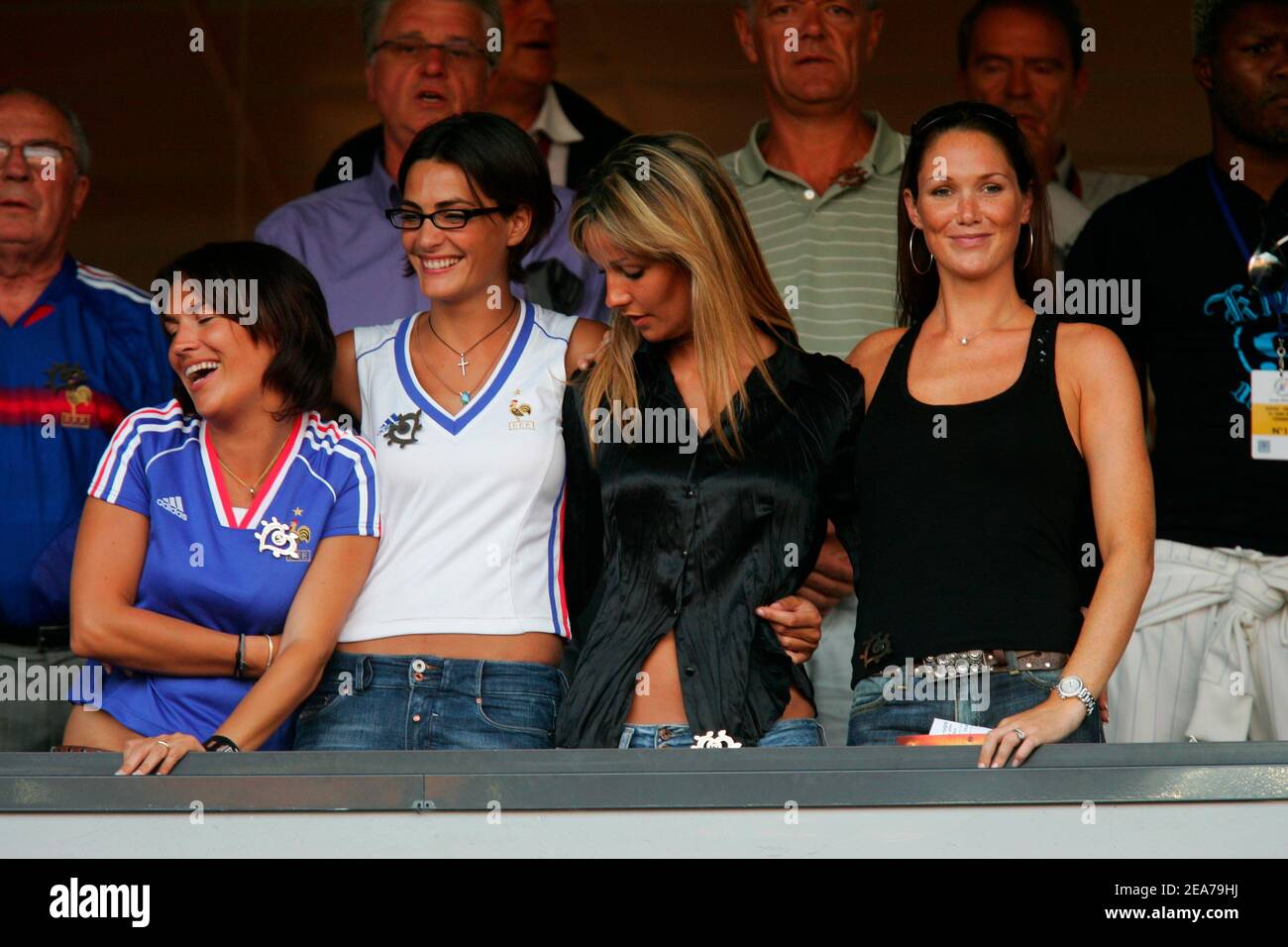 France's Robert Pires wife, Jessica Lemarie, Thierry Henry wife, Nicole ...