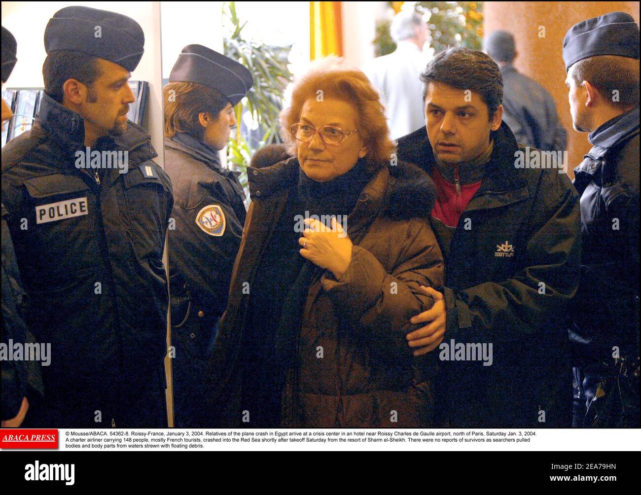 © Mousse/ABACA. 54362-8. Roissy-France, January 3, 2004. Relatives of ...