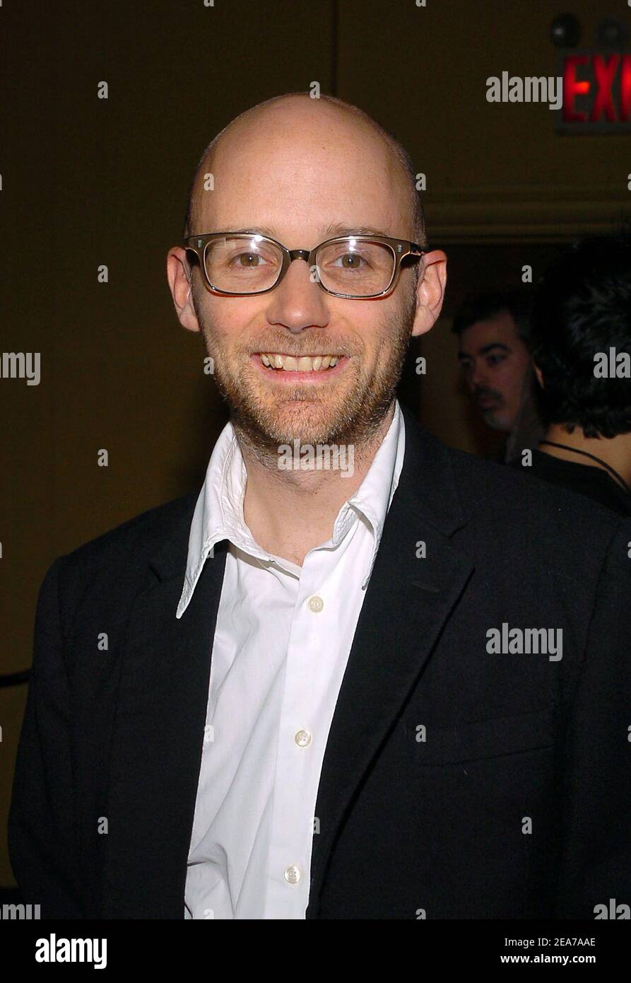 Moby poses during the cocktail of the MoveOn.org Bush in 30 Seconds Ad ...