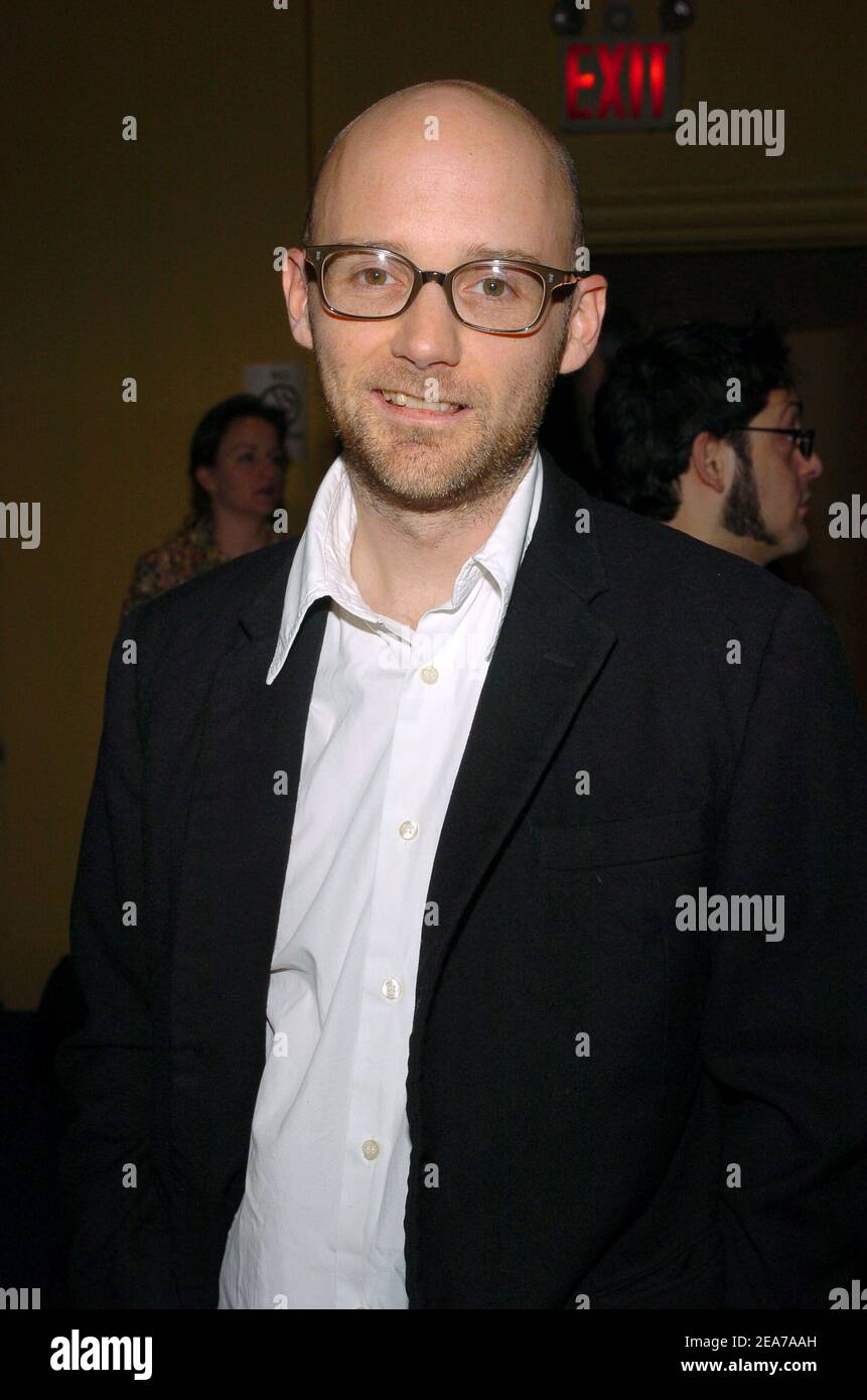 Moby poses during the cocktail of the MoveOn.org Bush in 30 Seconds Ad ...