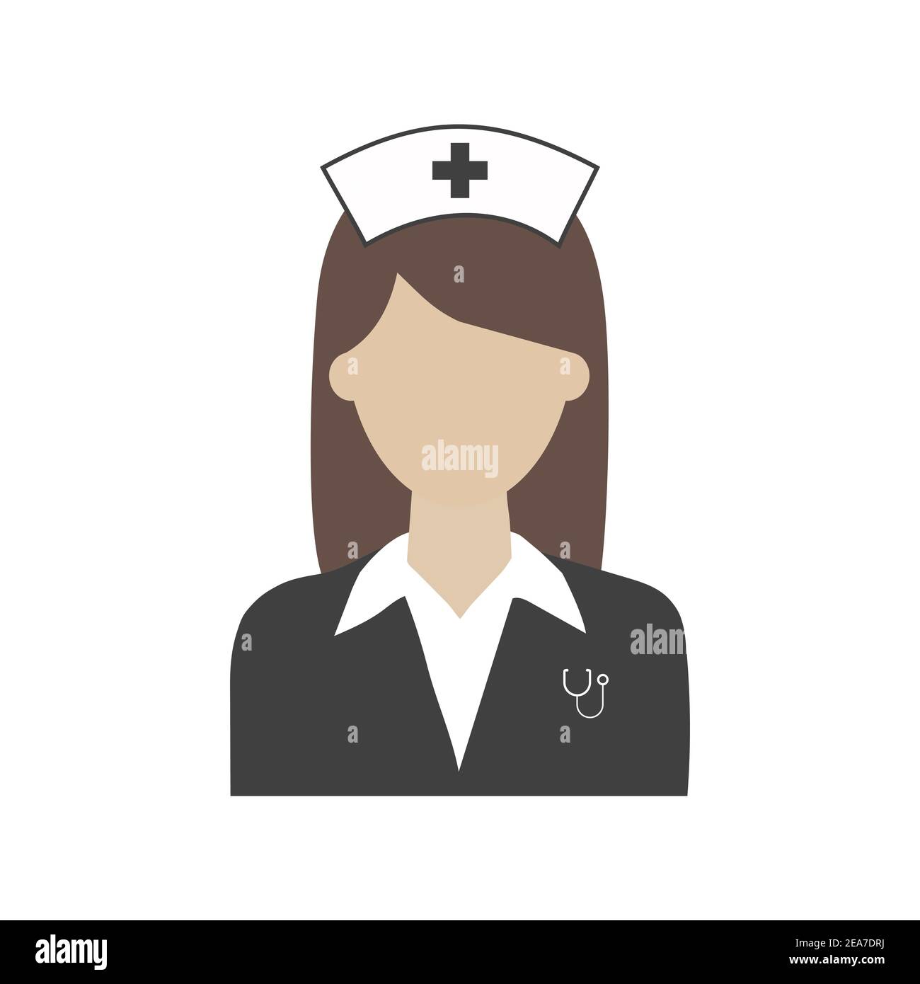 vector drawing of a nurse on a white background Stock Vector Image ...