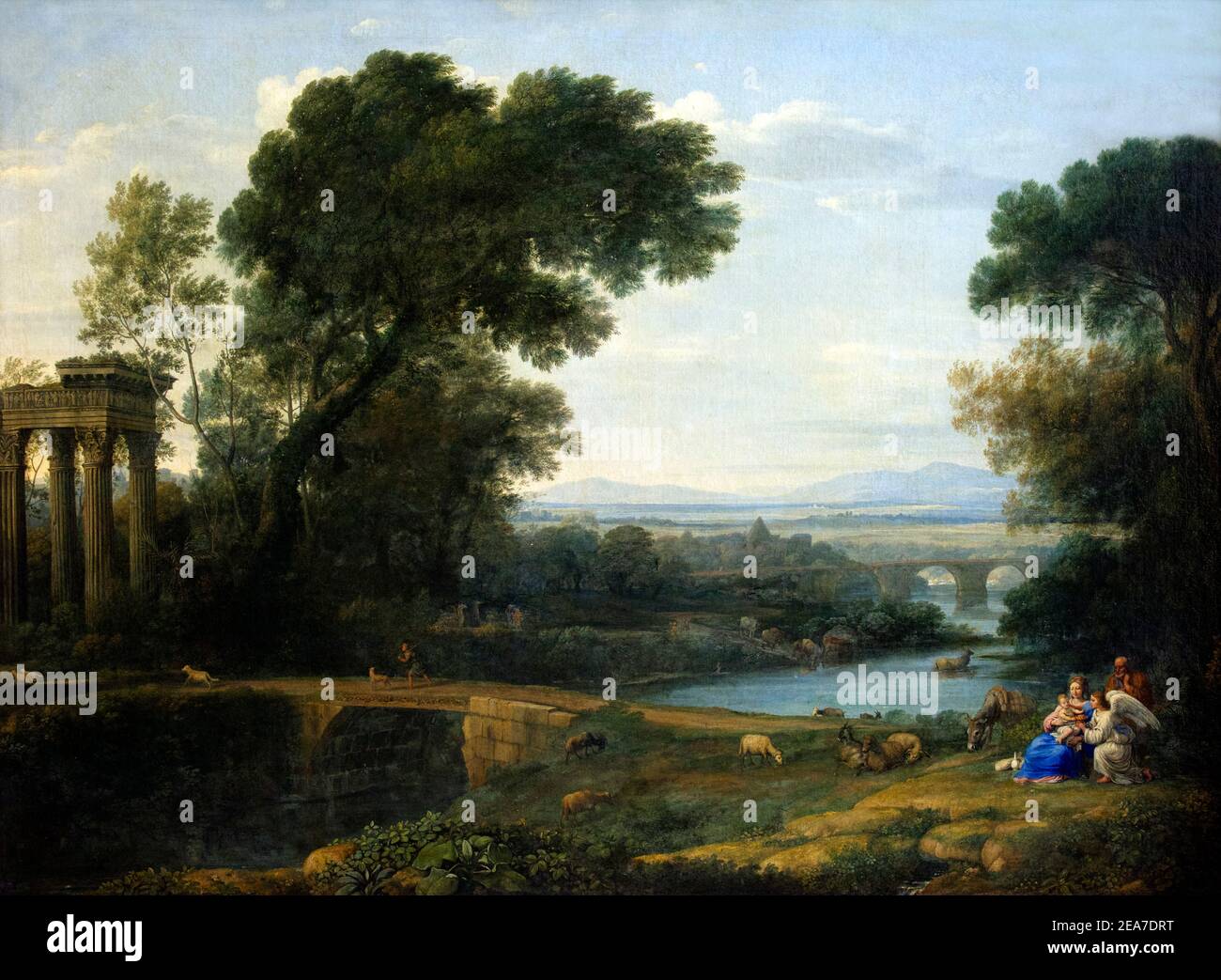 Landscape with the Rest on the Flight into Egypt, Claude Lorrain, 1666 ...