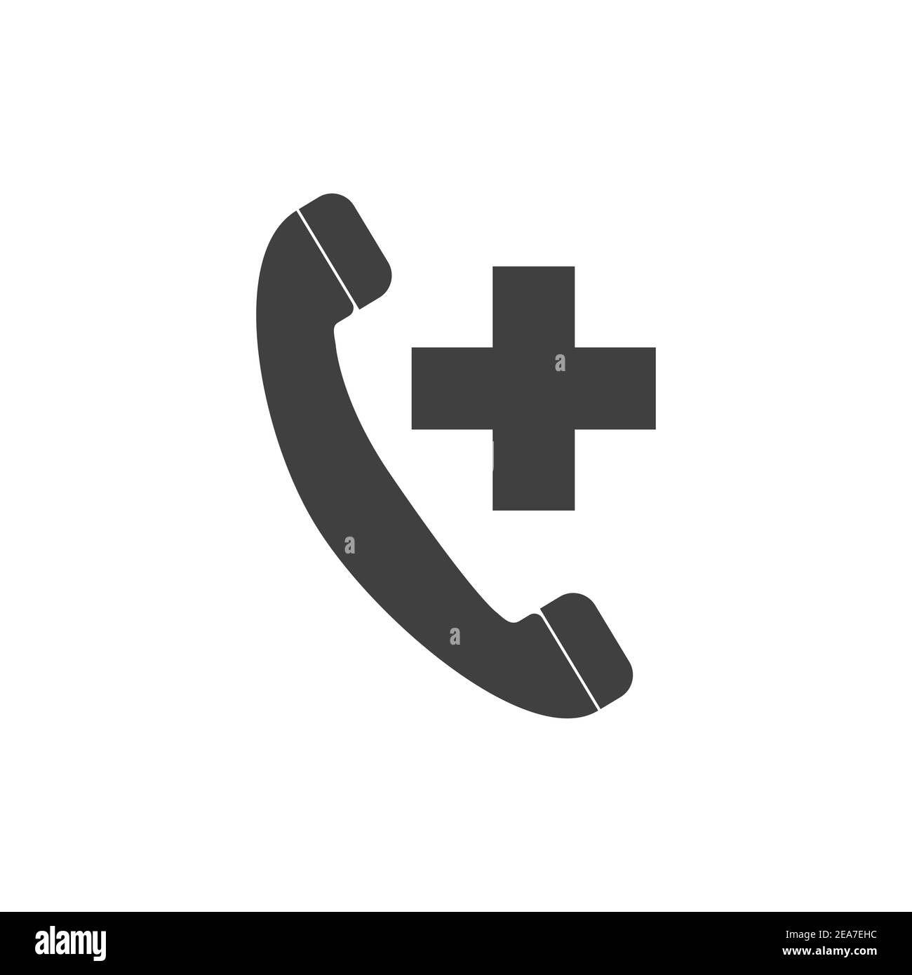 Emergency call line icon, medicine and healthcare, medical support sign ...