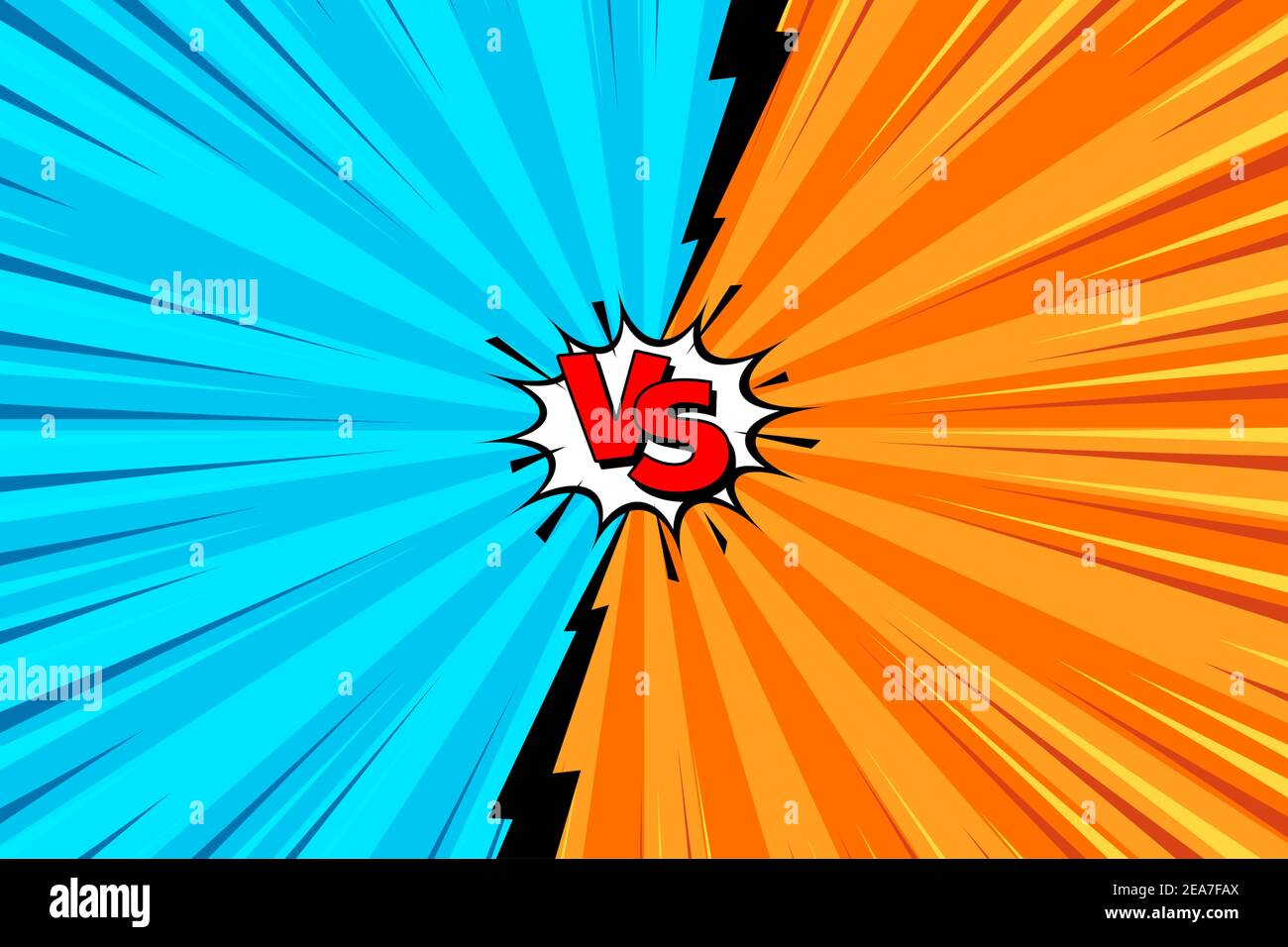 Cartoon comic background. Fight versus. Comics book colorful ...