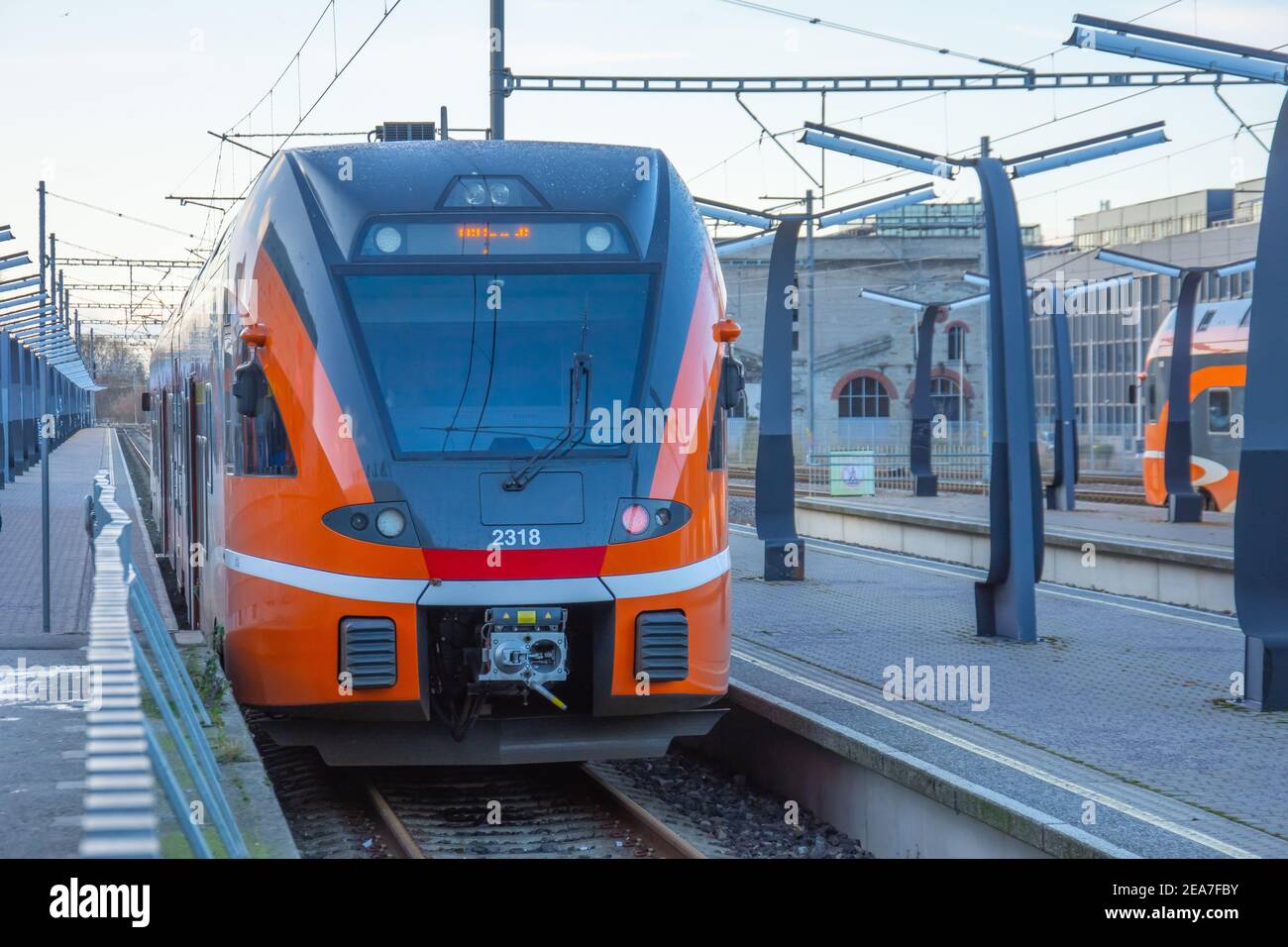 Tallinn Balti Jaam railway station. Estonia, Tallinn 30 november 2019 ...