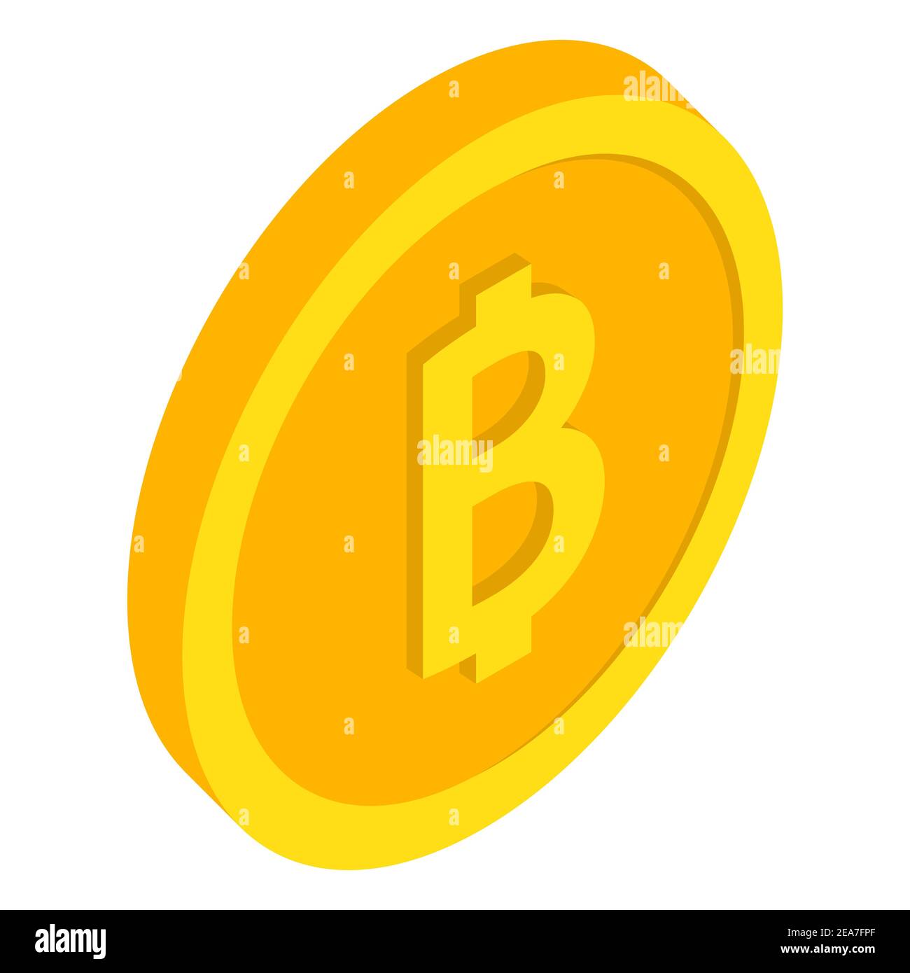 Bitcoin flat vector icon. Crypto currency coin. Cryptocurrency emblem ...