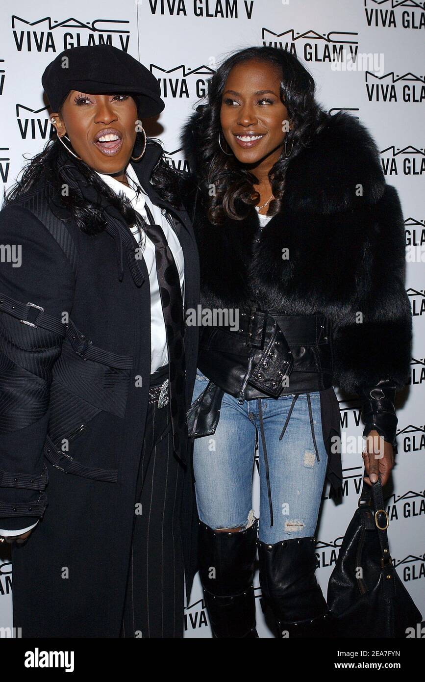 Missy Elliott and Tweet arrive at the party for the new MAC Cosmetics ...