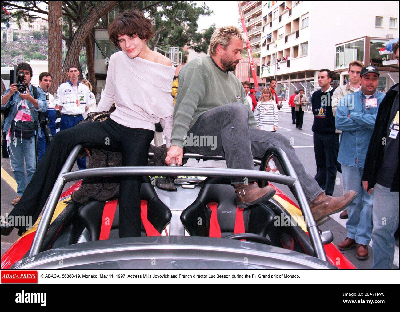© ABACA. 56388-19. Monaco, May 11, 1997. Actress Milla Jovovich and ...