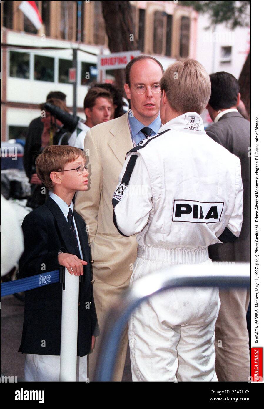 © ABACA. 56388-6. Monaco, May 11, 1997. (l to r) Pierre Casiraghi ...