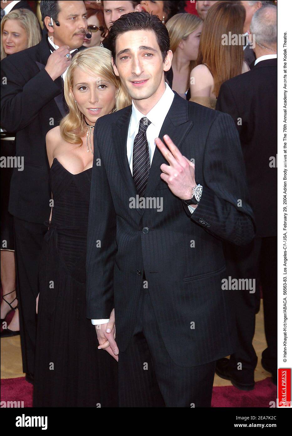 Adrien Brody & girlfriend arrive at the The 76th Annual Academy Awards ...
