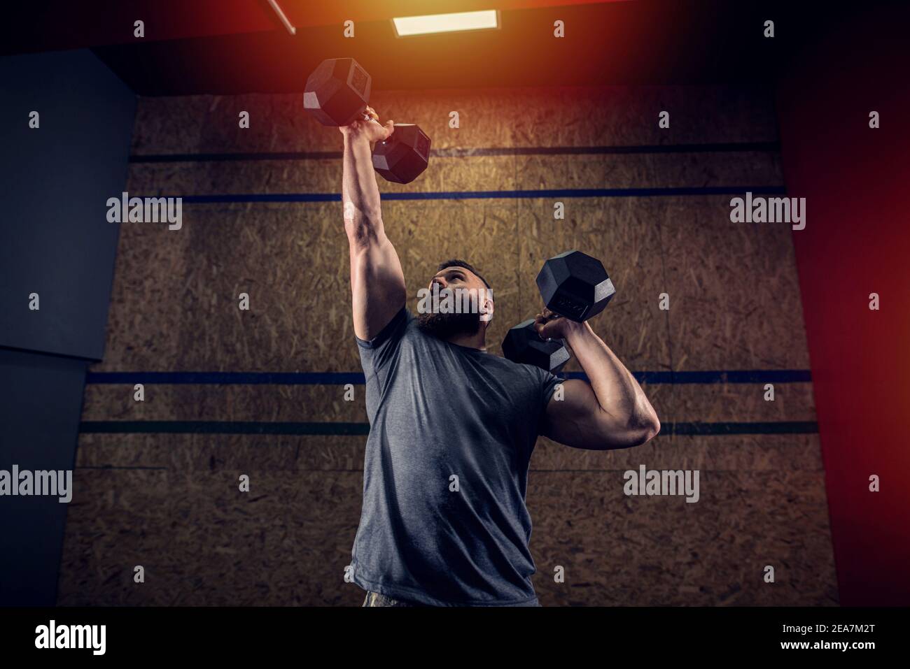 Mature bearded man strong body hi-res stock photography and images - Alamy