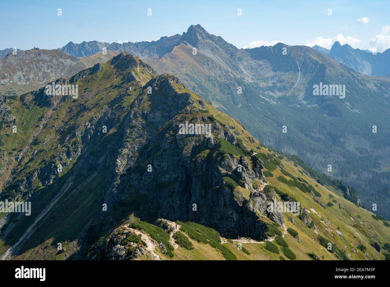 View on the mountain panorama in the High Tatras in Poland Stock Photo ...