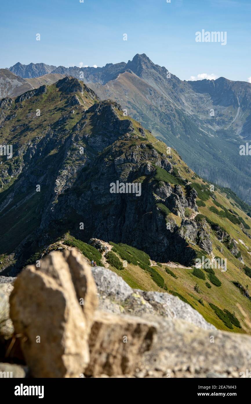 View on the mountain panorama in the High Tatras in Poland Stock Photo ...