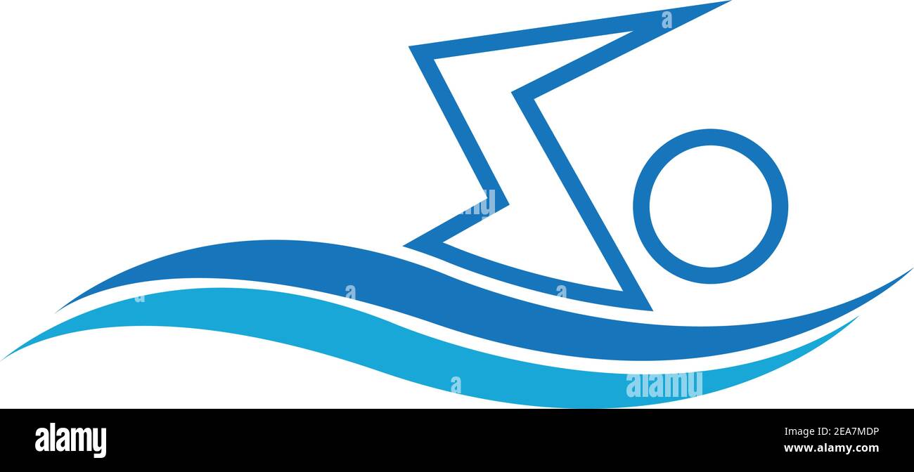 swimming sport vector logo concept element Stock Vector Image & Art - Alamy