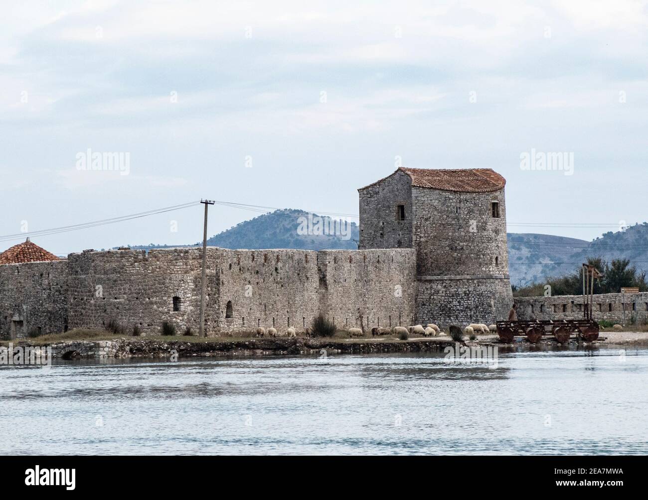 The Venetian Triangle Castle in Albania Stock Photo - Alamy