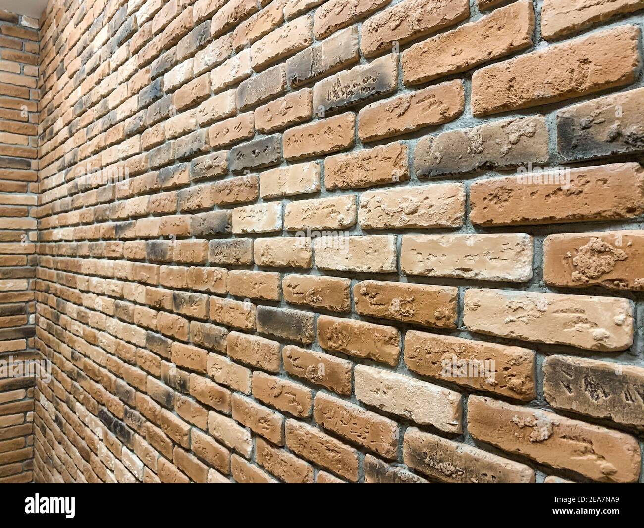 Brick wall element, background, texture. Studio Photo Stock Photo - Alamy