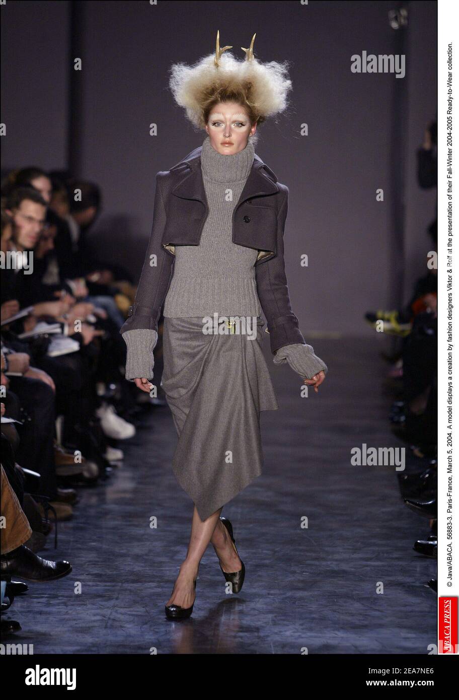 © Java/ABACA. 56883-3. Paris-France, March 5, 2004. A model displays a ...