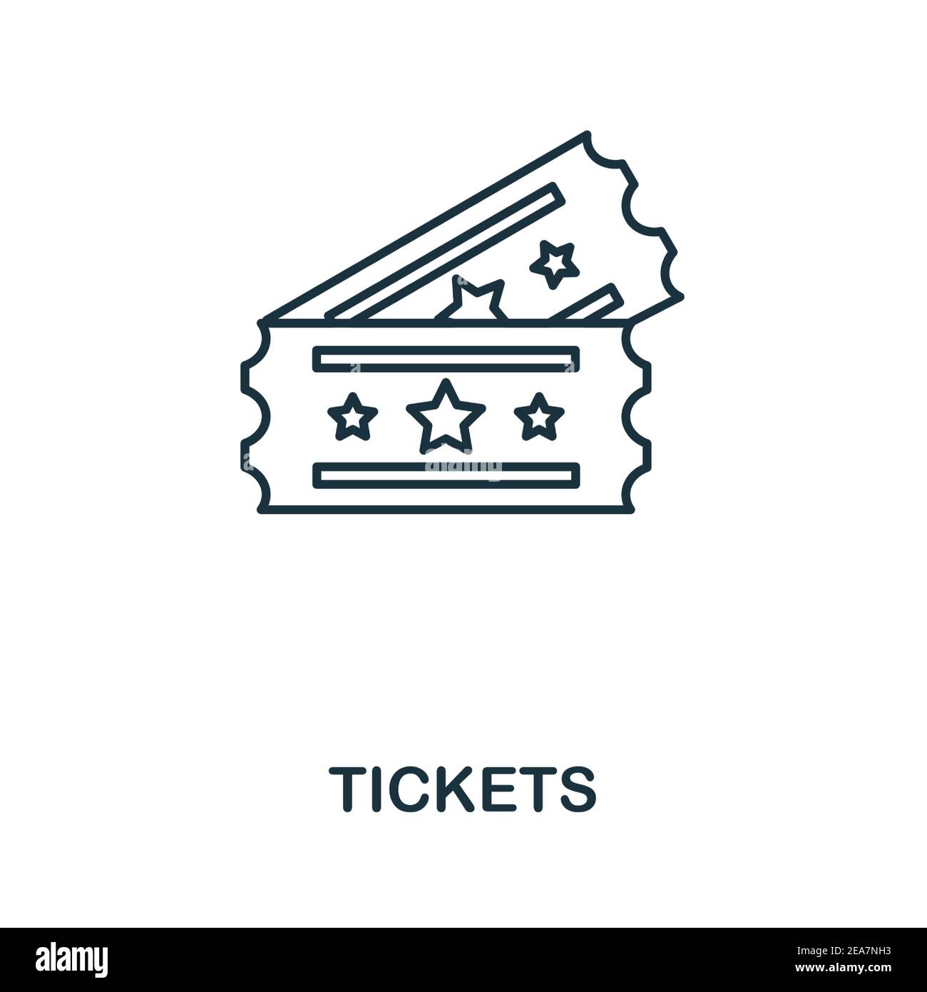 Tickets icon. Simple element from amusement park collection. Creative ...