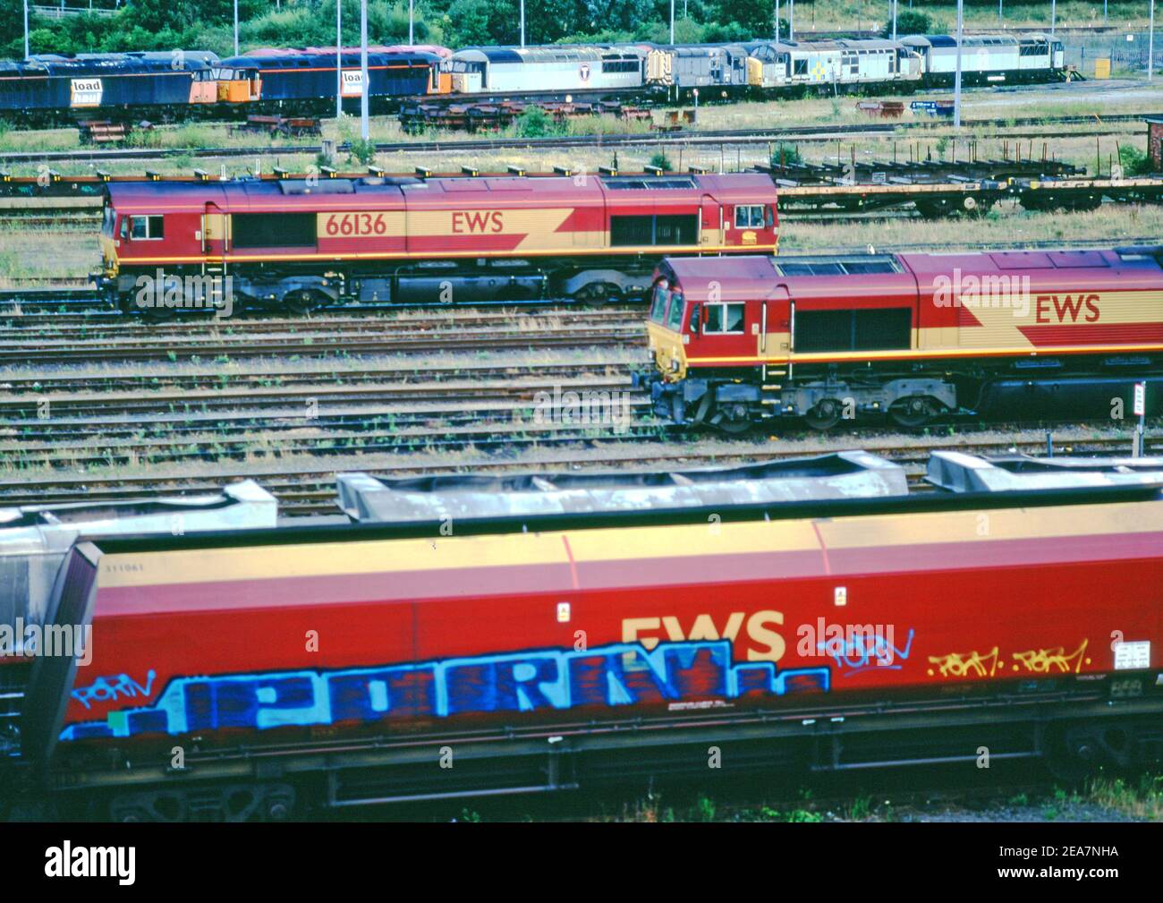 Tees Yard with Class 66s, 37s and 60s, Thornaby on Tees, Cleveland ...