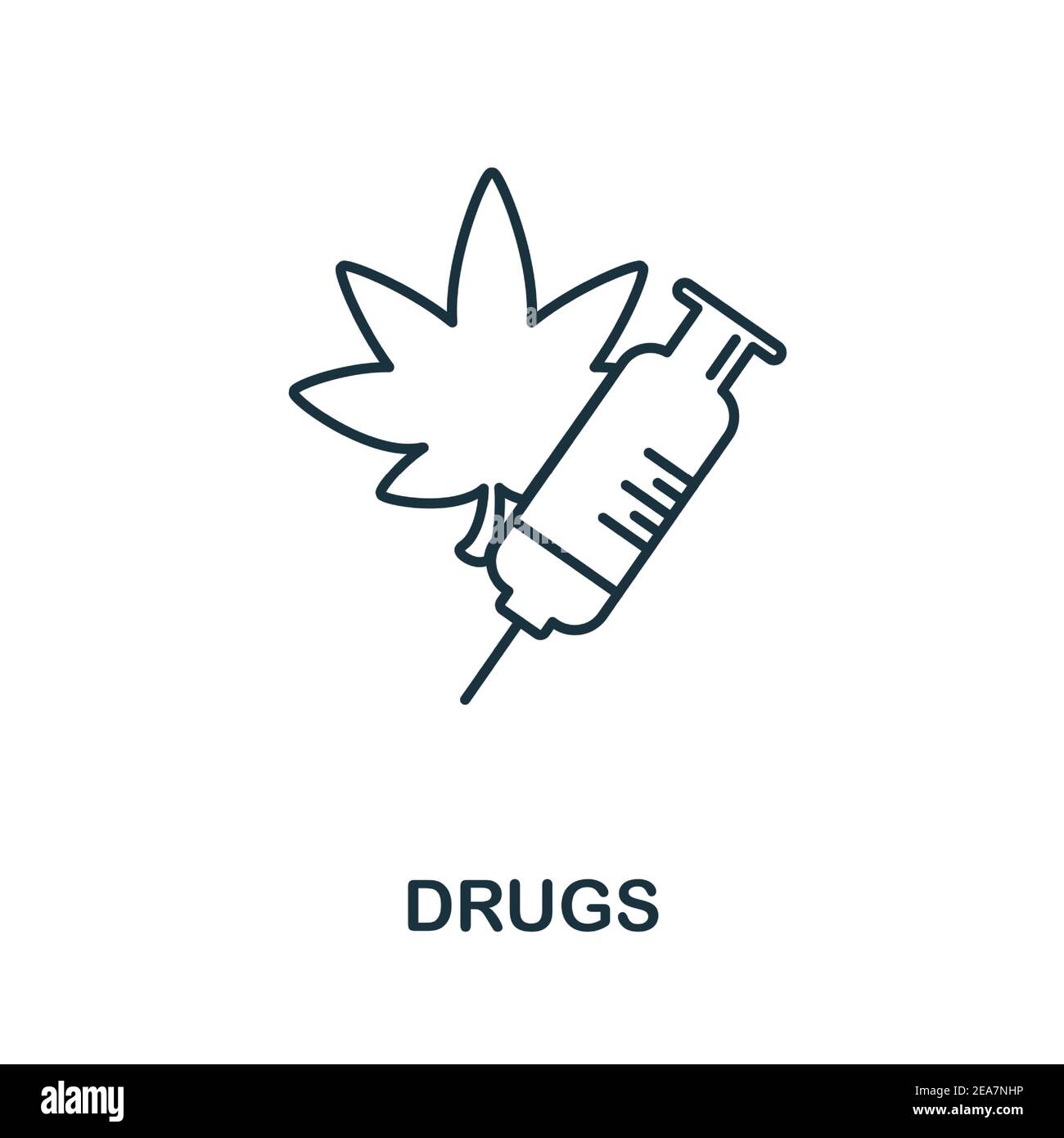 Drugs icon. Simple illustration from biohacking collection. Creative ...