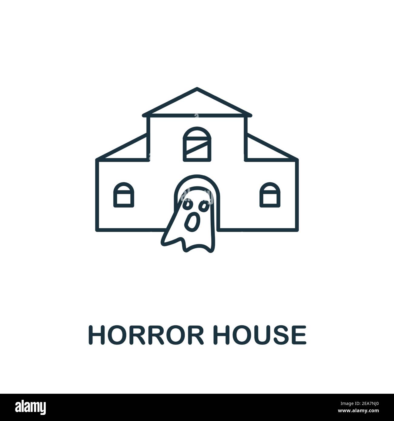 Horror House icon. Simple element from amusement park collection ...