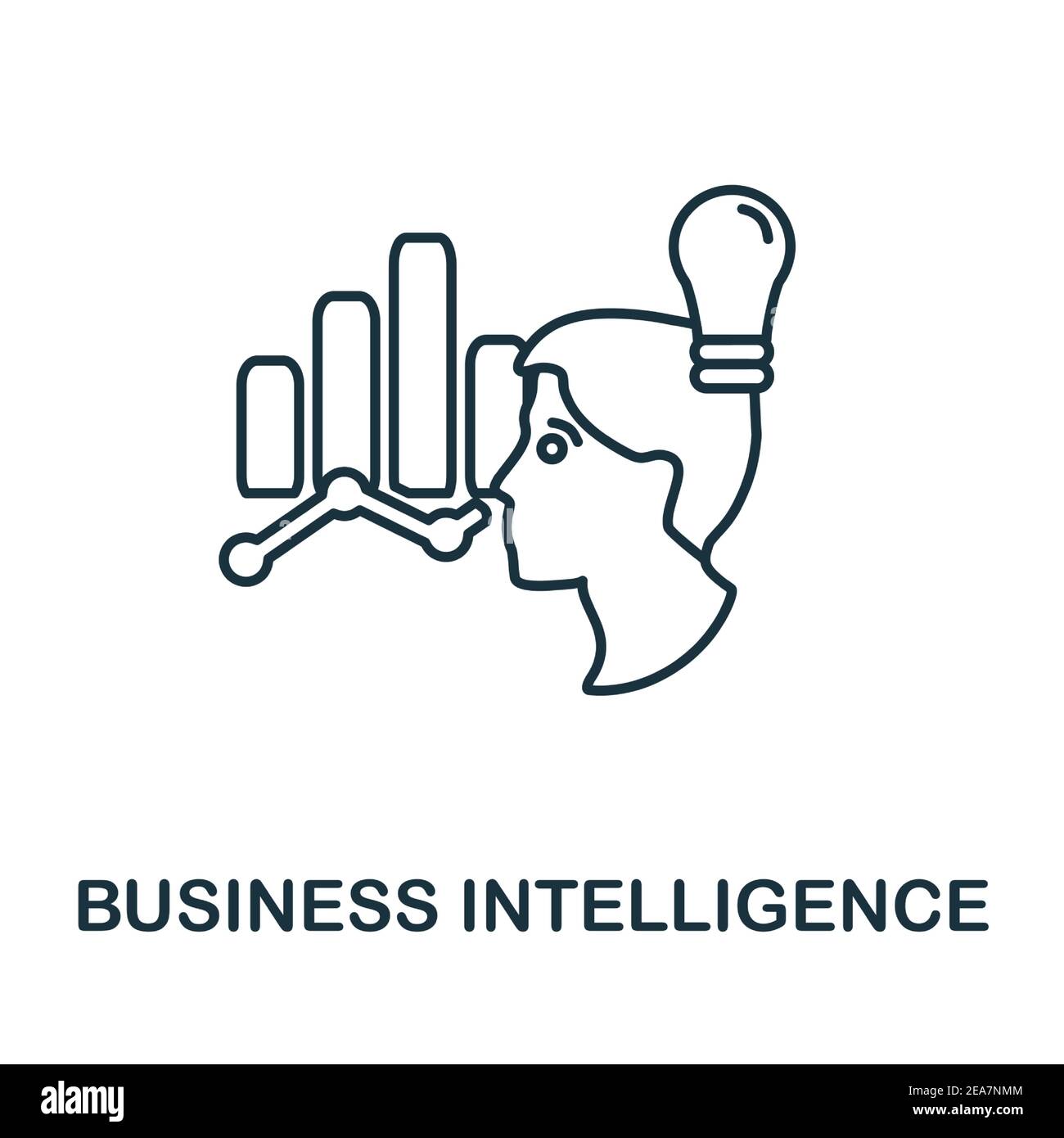 Business Intelligence icon. Monochrome simple Business Intelligence ...