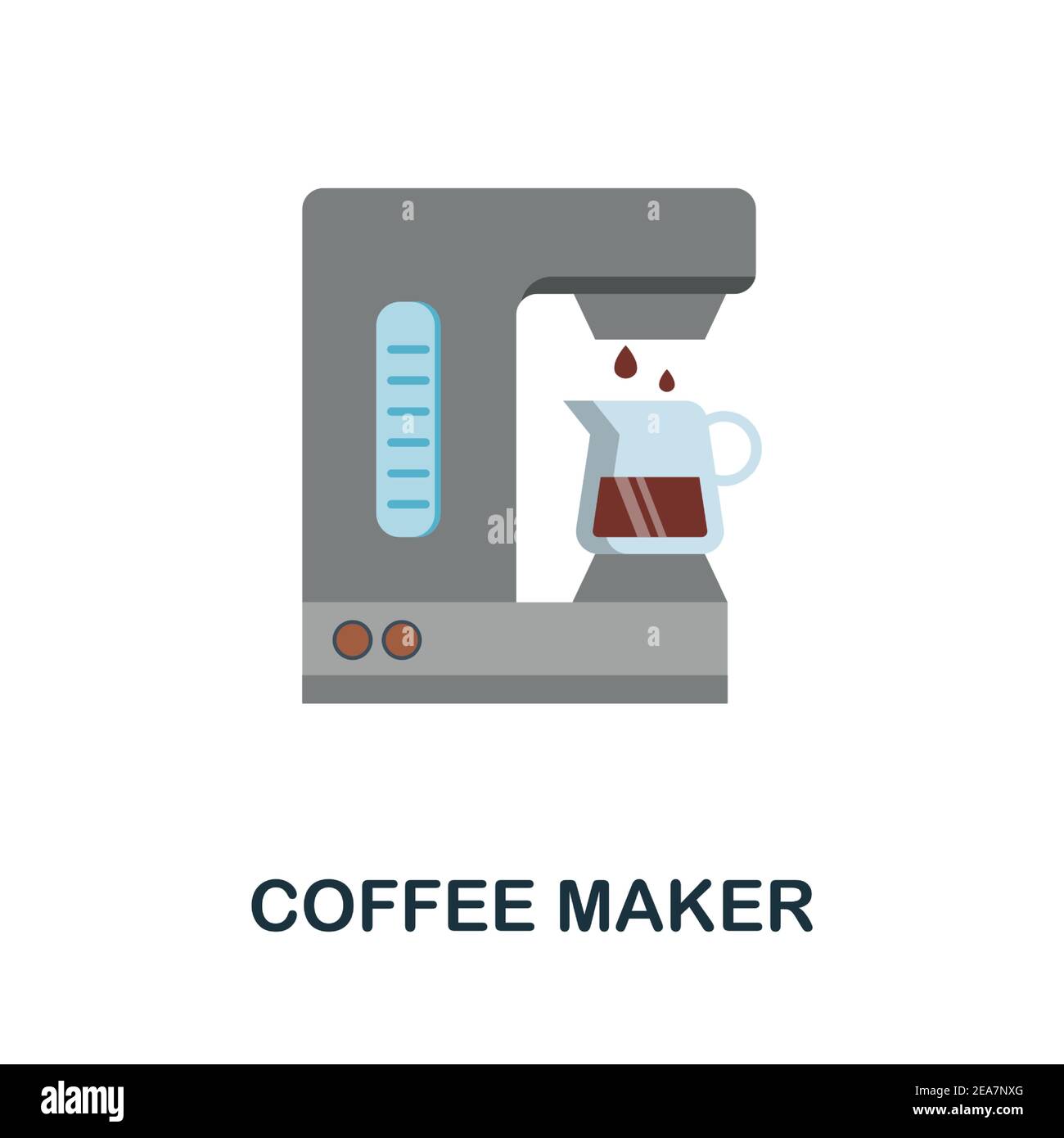 Coffee Maker flat icon. Color simple element from coffee collection ...